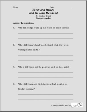 Henry and Mudge and the Long Weekend (primary) Book – Abcteach