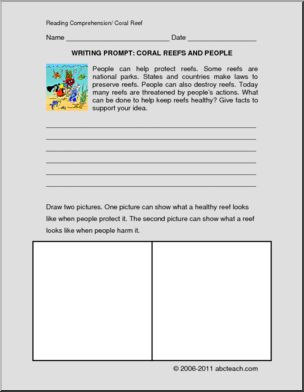 Comprehension: Coral Reefs and People (elem) – Abcteach