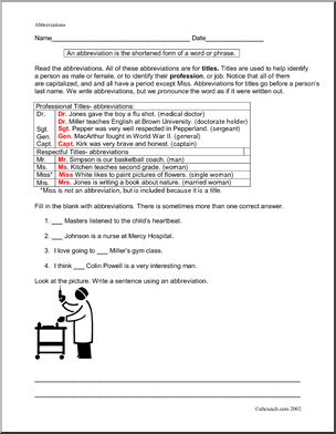 Abbreviations 1 Learning Center I abcteach.com