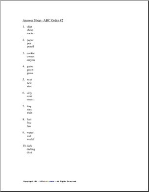 ABC Order - 3rd letter - Part 2 of 5 I abcteach.com