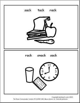 "ack" words (version 2) Word Family Booklet I abcteach.com