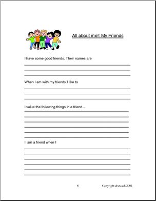 All About Me! Writing Prompts – Abcteach