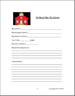 All About Me! Writing Prompts I abcteach.com