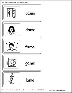 Word Family – in words Flashcards – Abcteach