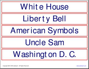 Word Wall: American Symbols and Traditions – Abcteach