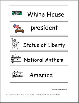 Word Wall: American Symbols and Traditions (pictures) – Abcteach