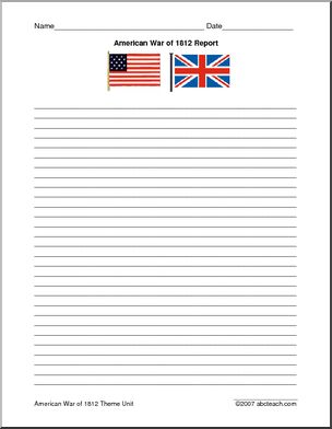 Research & Report: American War of 1812 | Abcteach