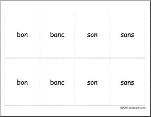 French: Phonetic Card Game | Abcteach