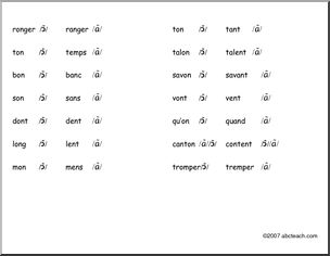 French: Phonetic Card Game | Abcteach