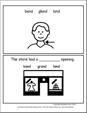 "and" words (version 2) Word Family Booklet I abcteach.com