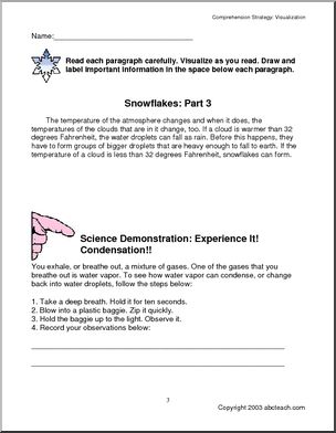 Unit: Snowflake Formation Part 1 (elem/upper elem) – Abcteach