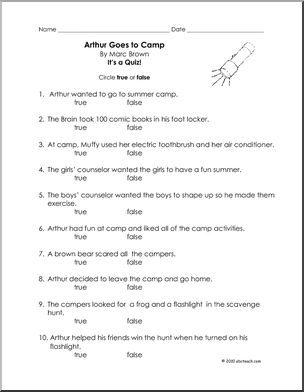 Arthur Goes to Camp (elem) Book I abcteach.com