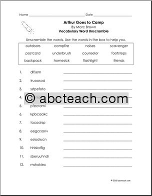 Arthur Goes to Camp (elem) Book I abcteach.com