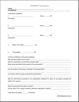 Assignment Sheet – Social Studies and Gardner’s – Abcteach