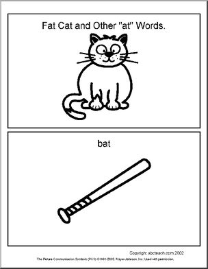 "at" words (version 1) Word Family Booklet I abcteach.com