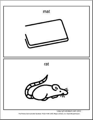 "at" words (version 1) Word Family Booklet I abcteach.com