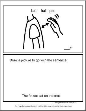 "at" words (version 2) Word Family Booklet I abcteach.com