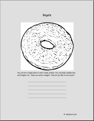 Coloring Page: Bagel | Abcteach