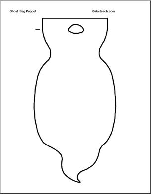 Paper Bag Puppet: Halloween – Ghost – Abcteach