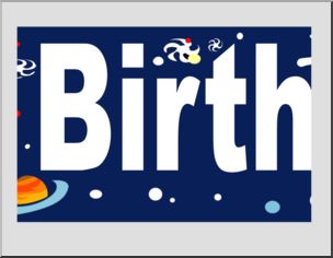 Space-Themed “Happy Birthday” Banner – Abcteach
