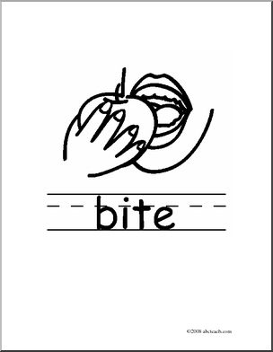 Bite Clipart Black And White