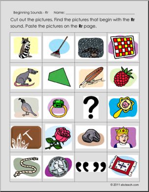 Phonics: Beginning Consonant Sounds Pictures Set 3 (pre-k/primary ...