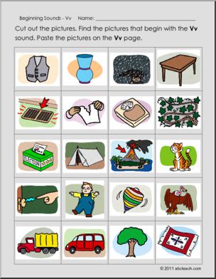 Phonics: Beginning Consonant Sounds Pictures Set 4 (pre-k/primary ...