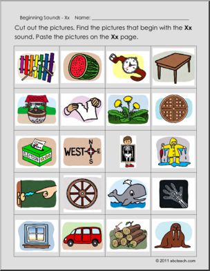 Phonics: Beginning Consonant Sounds Pictures Set 4 (pre-k/primary ...