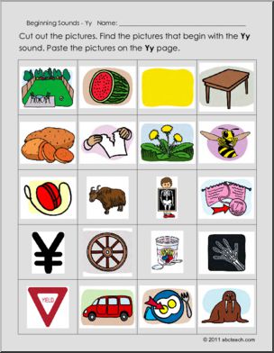 Phonics: Beginning Consonant Sounds Pictures Set 4 (pre-k/primary ...