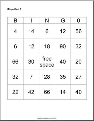 Bingo Cards Set 1 | Abcteach