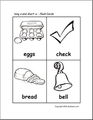 Long and Short E Vowel Sounds Flashcards – Abcteach