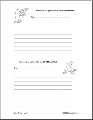 Assignment Notices: Birds (all ages) – Abcteach