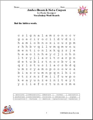 Amber Brown Is Not a Crayon (elem/upper elem) Book I abcteach.com