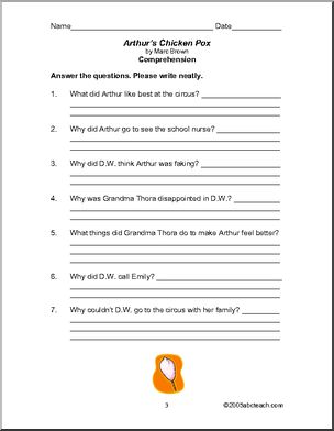 Arthur’s Chicken Pox (elementary) Book – Abcteach