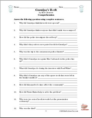 Grandpa's Teeth (primary/elem) Book I abcteach.com