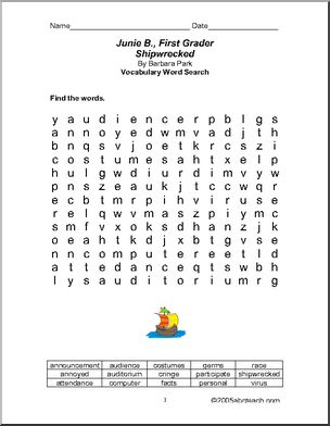 Book: Junie B., First Grader: Shipwrecked (primary) – Abcteach