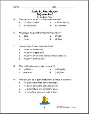 Book: Junie B., First Grader: Shipwrecked (primary) – Abcteach