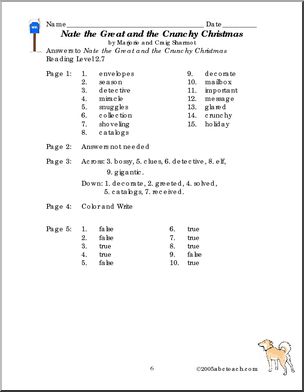 Nate the Great and the Crunchy Christmas (primary/elementary) Book I ...