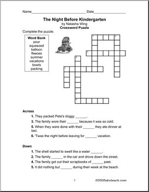 Book: The Night Before Kindergarten (primary) | Abcteach