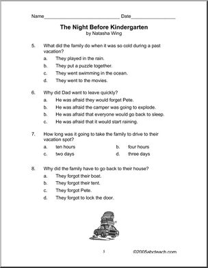 Book: The Night Before Kindergarten (primary) | Abcteach