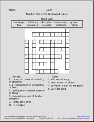 Number the Stars (upper elem/middle) Book I abcteach.com