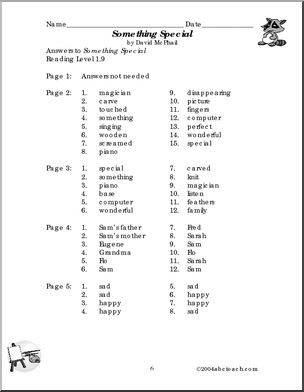 Book: Something Special (primary) | Abcteach