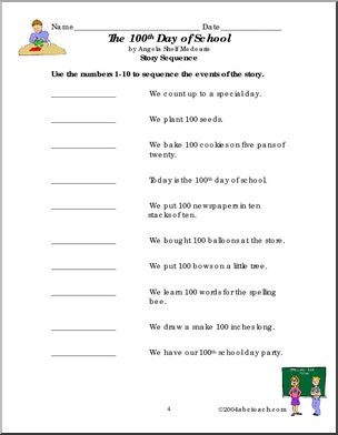 The 100th Day of School Book Unit- Author Angela Shelf Medearis