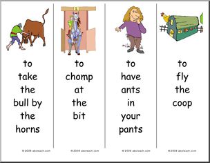 Bookmarks: Animal Sayings (ESL) | Abcteach