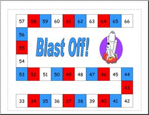 Blast Off 0-100 Board Game
