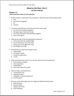 Book: Blood on the River Part 1 (upper elem/middle/high) | Abcteach