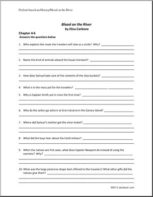 Book: Blood on the River Part 1 (upper elem/middle/high) | Abcteach