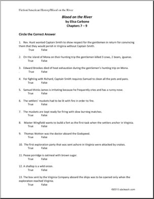 Book: Blood on the River Part 1 (upper elem/middle/high) | Abcteach