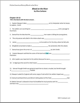 Book: Blood on the River Part 1 (upper elem/middle/high) | Abcteach