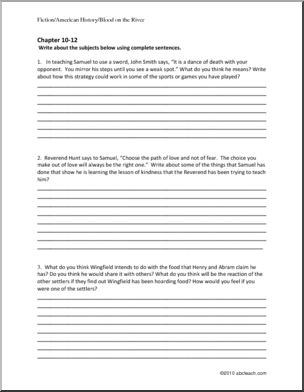 Book: Blood on the River Part 1 (upper elem/middle/high) | Abcteach